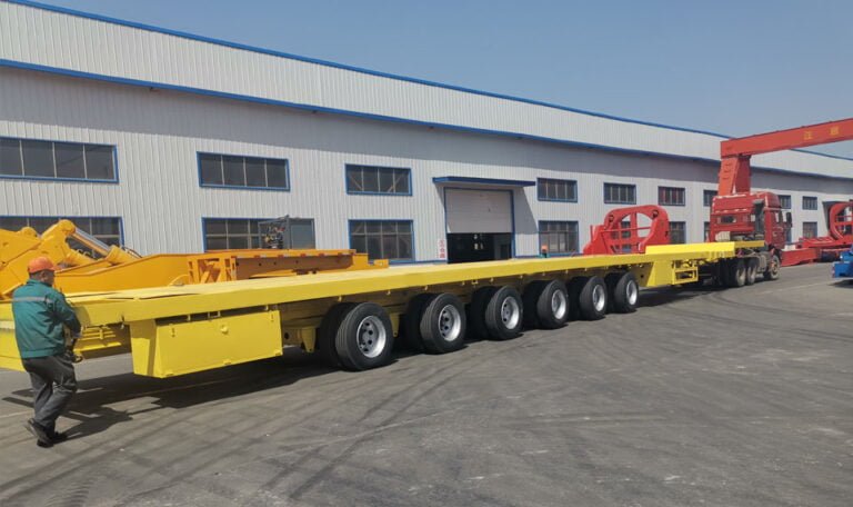 6 Axles 60m Extendable Wind Turbine Trailer with the steering system ...